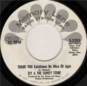 Sly & The Family Stone - Thank You Falettinme Be Mice Elf Agin